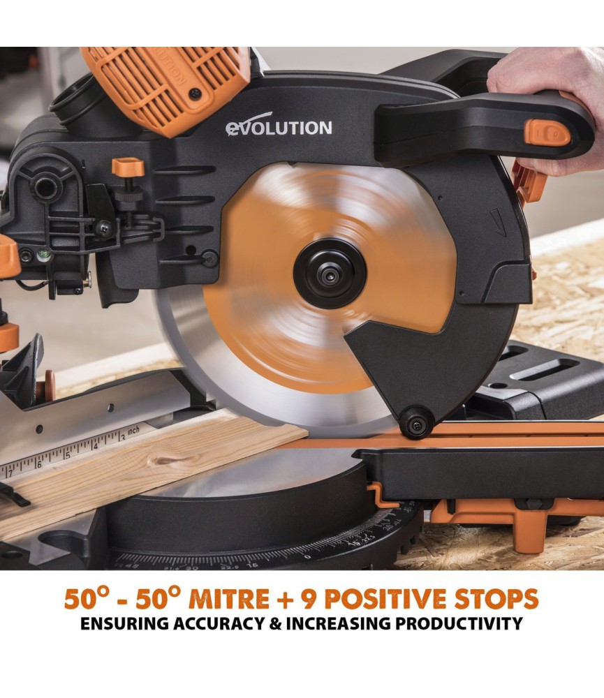 Wielozadaniowa piła ukośna z prowadnicami EVOLUTION R255SMS DB PLUS z ...