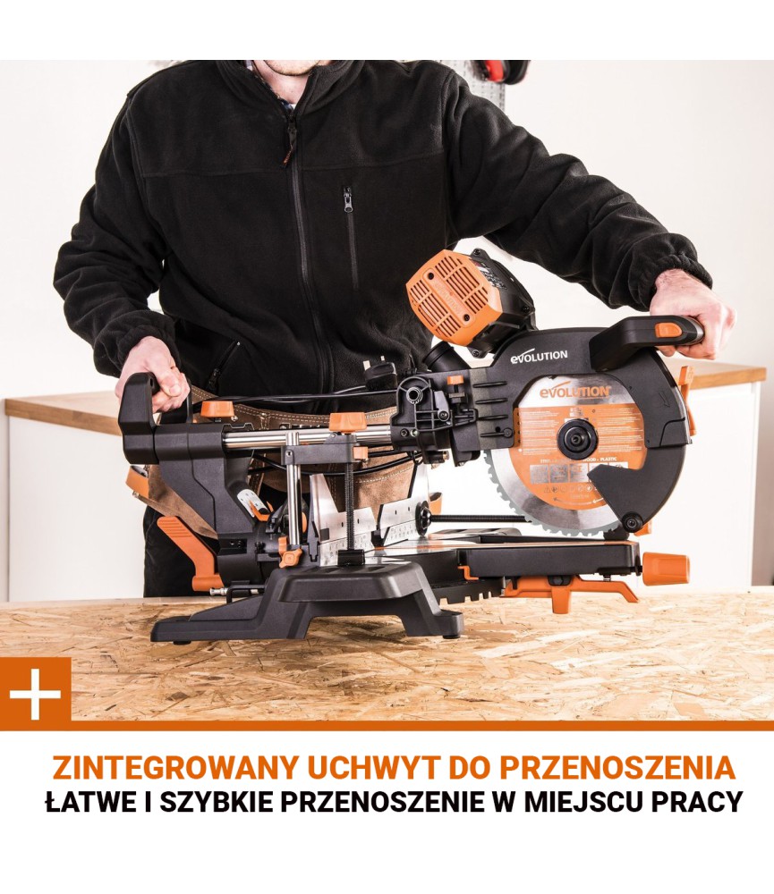 Wielozadaniowa piła ukośna z prowadnicami EVOLUTION R255SMS DB PLUS z ...