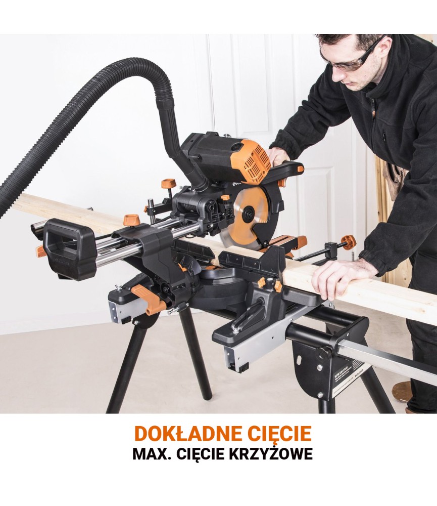 Wielozadaniowa piła ukośna z prowadnicami EVOLUTION R255SMS DB PLUS z ...