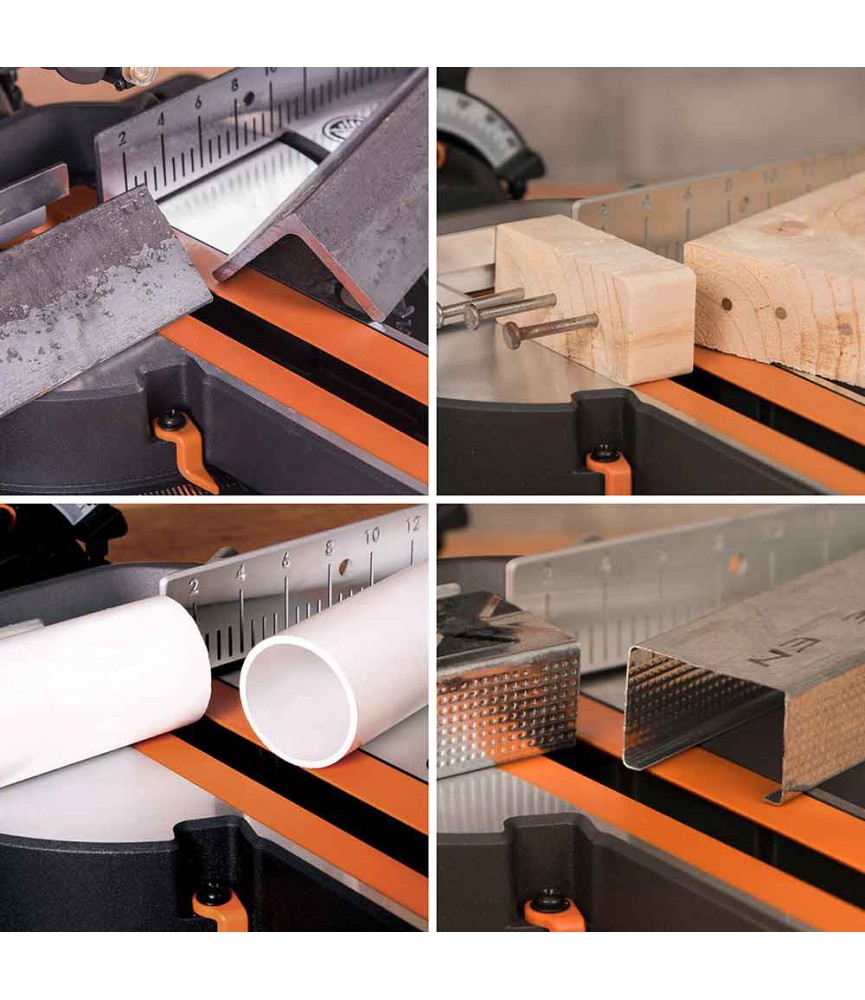 Piła ukośna Evolution R185SMS+ wielozadaniowa przecinarka do metalu i ...