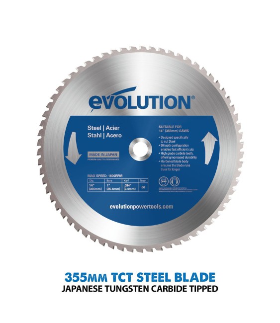 Przecinarka do cięcia stali Evolution Power Tools S355CPS z tarczą do ...