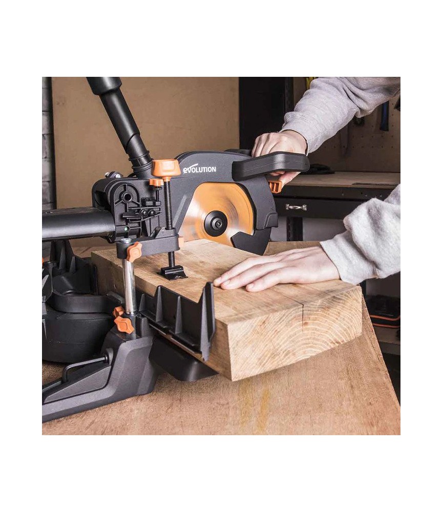 Wielozadaniowa piła ukośna z prowadnicami EVOLUTION R255SMS PLUS z ...