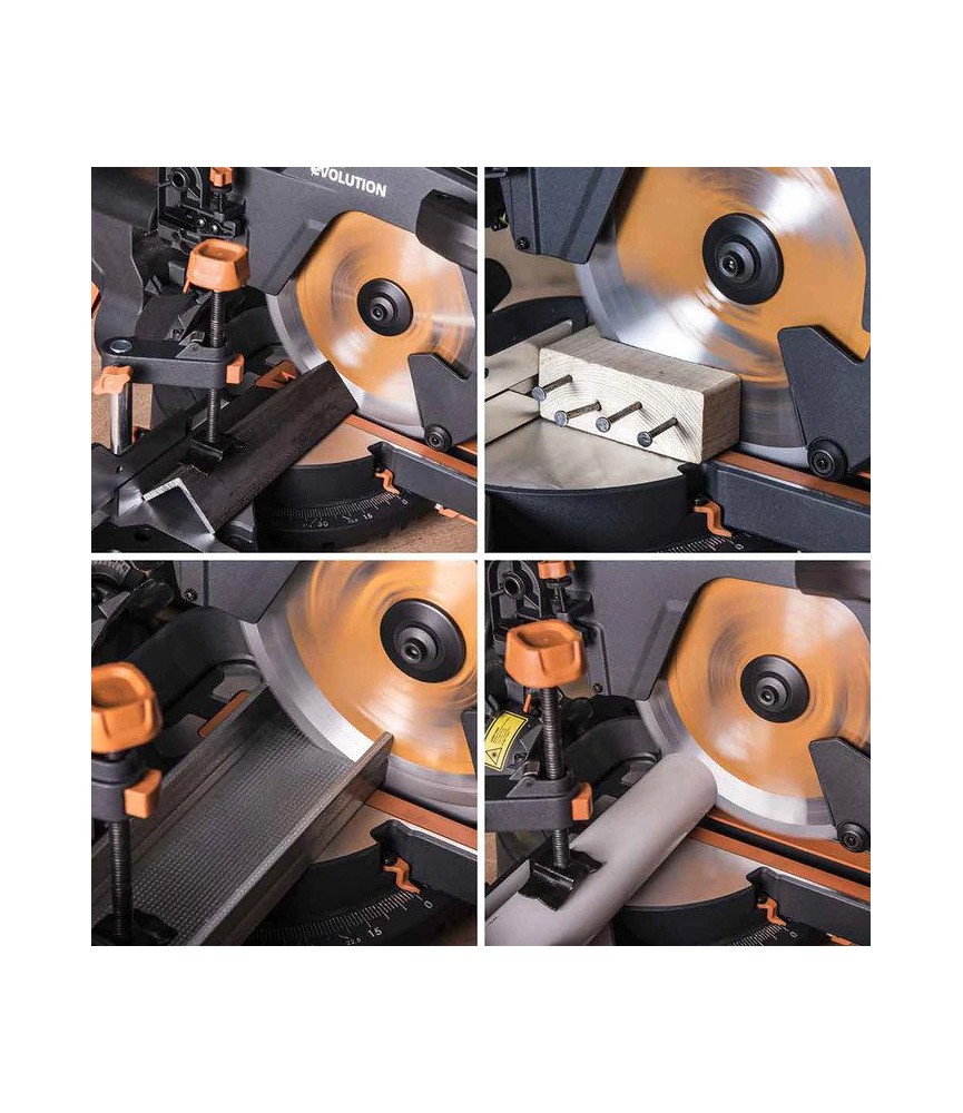 Wielozadaniowa piła ukośna z prowadnicami EVOLUTION R255SMS PLUS z ...