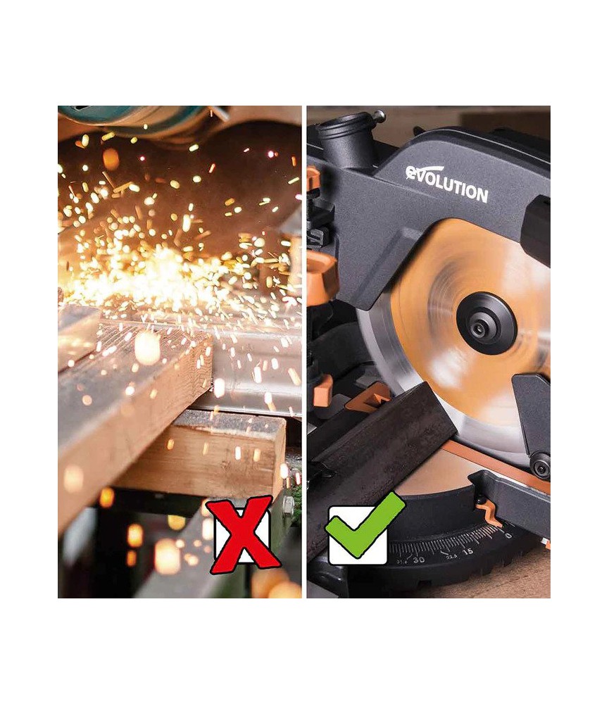 Wielozadaniowa piła ukośna z prowadnicami EVOLUTION R255SMS PLUS z ...