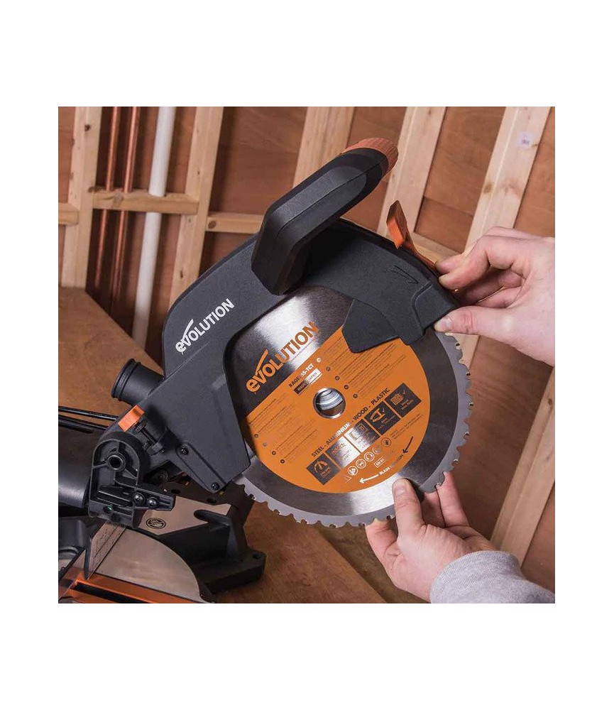 Wielozadaniowa piła ukośna z prowadnicami EVOLUTION R255SMS PLUS z ...