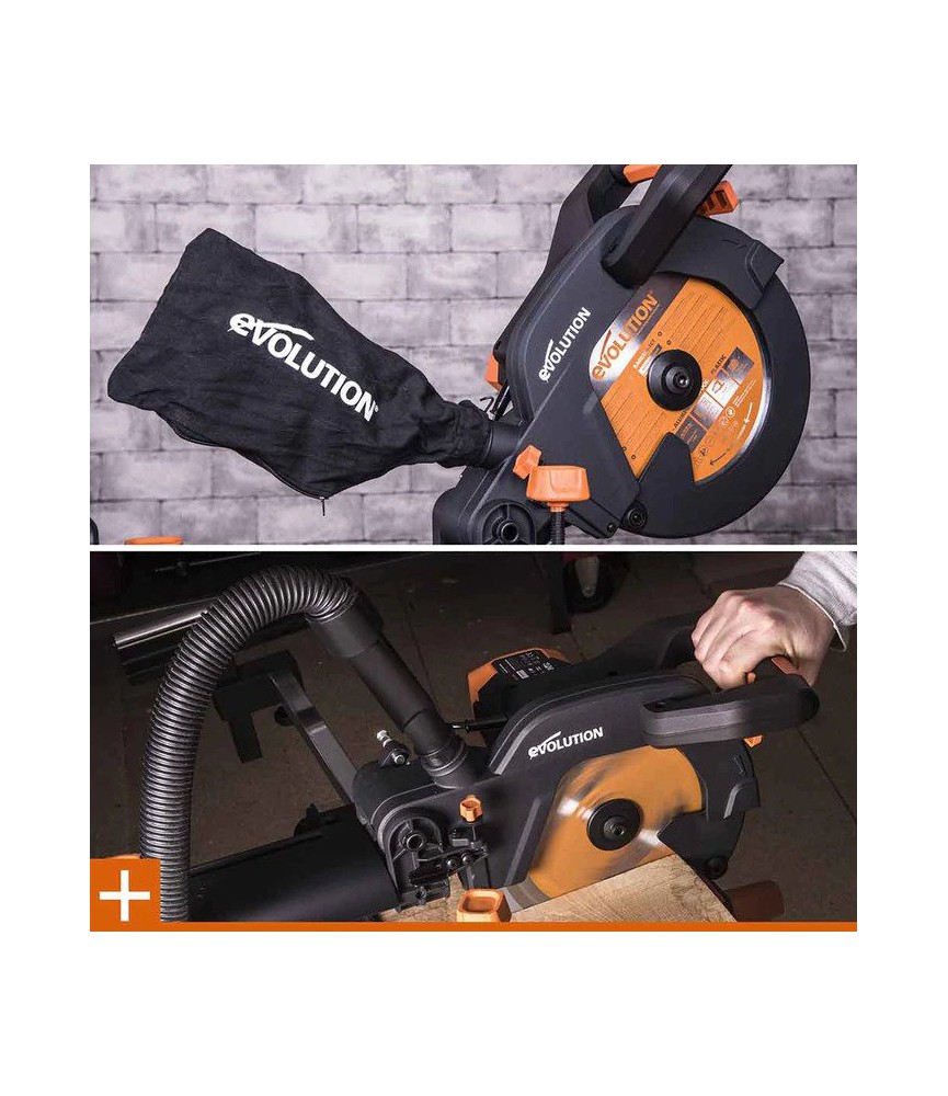 Wielozadaniowa piła ukośna z prowadnicami EVOLUTION R255SMS PLUS z ...