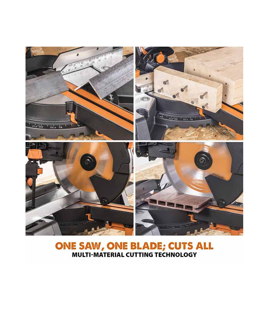 Wielozadaniowa piła ukośna z prowadnicami EVOLUTION R255SMS DB PLUS z ...